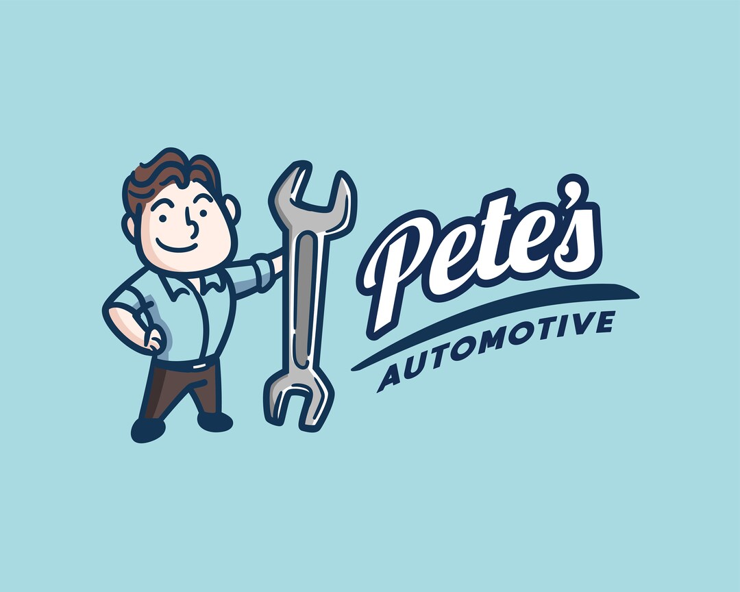 Retro Mechanic Automotive Mascot, Instant Download. Full Vectors. 100% ...