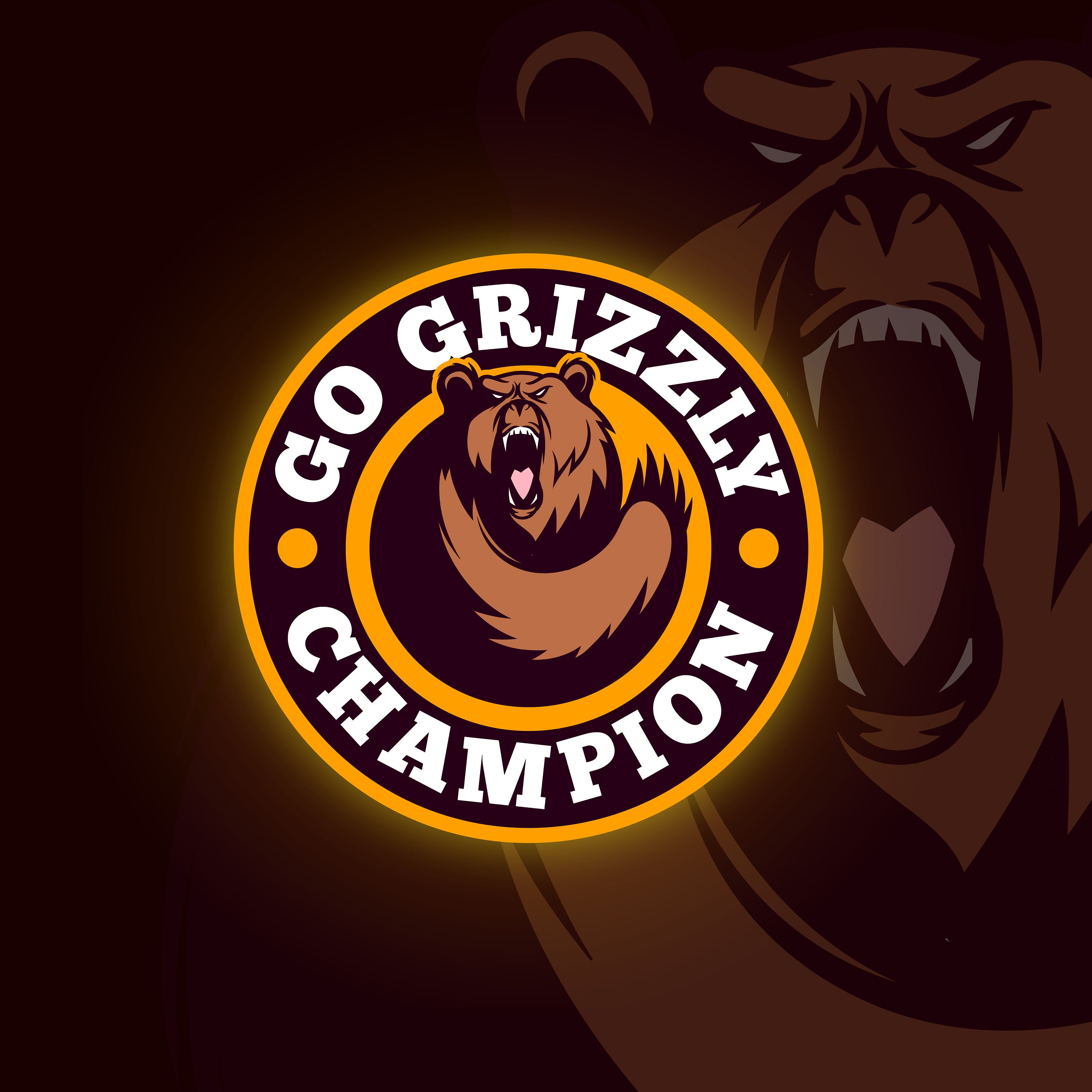 Grizzly Emblem Logo Design,instant Download. Full Vectors. 100% ...
