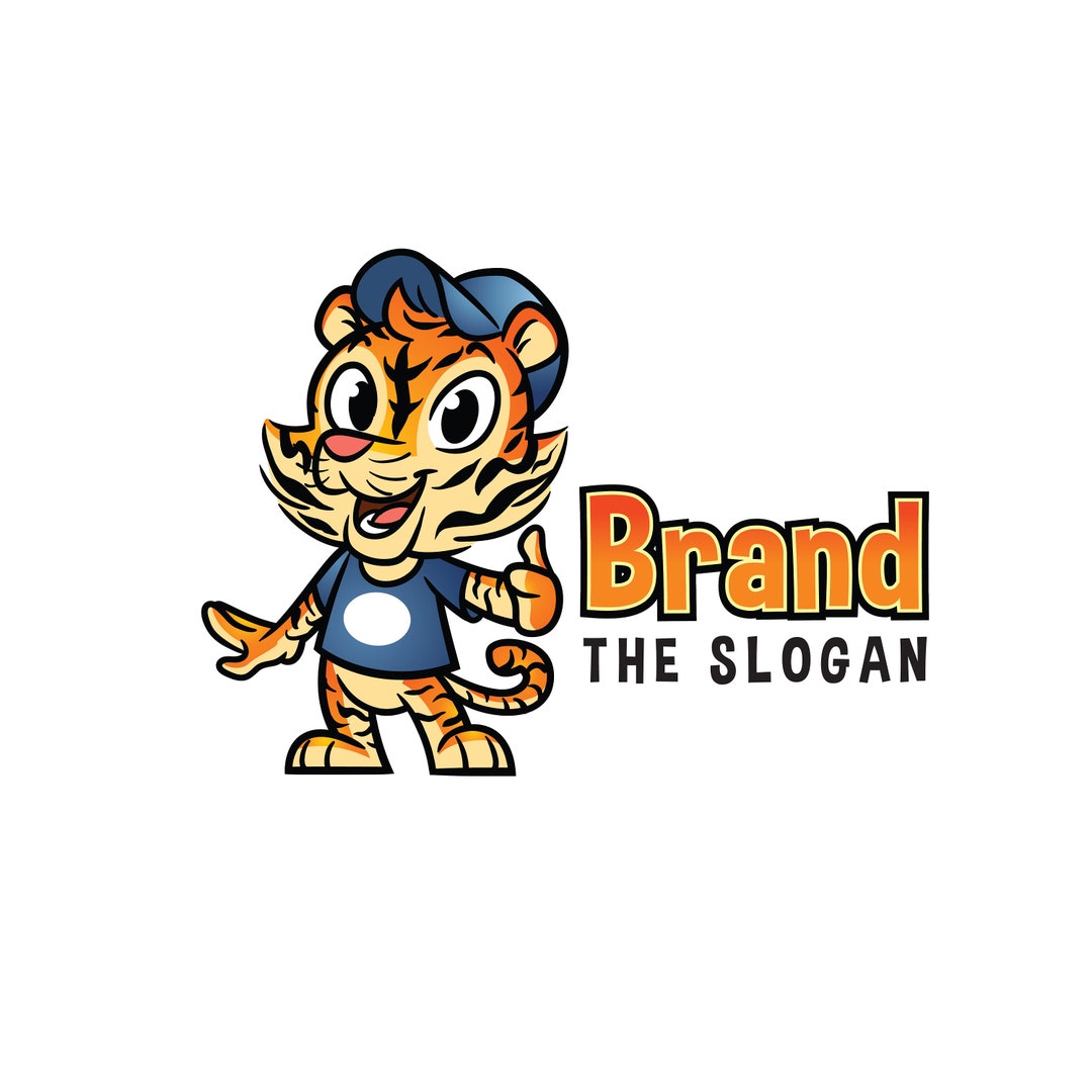 Little Tiger Cartoon Logo Design, Tiger Logo, Animal Logo, Logo Svg ...