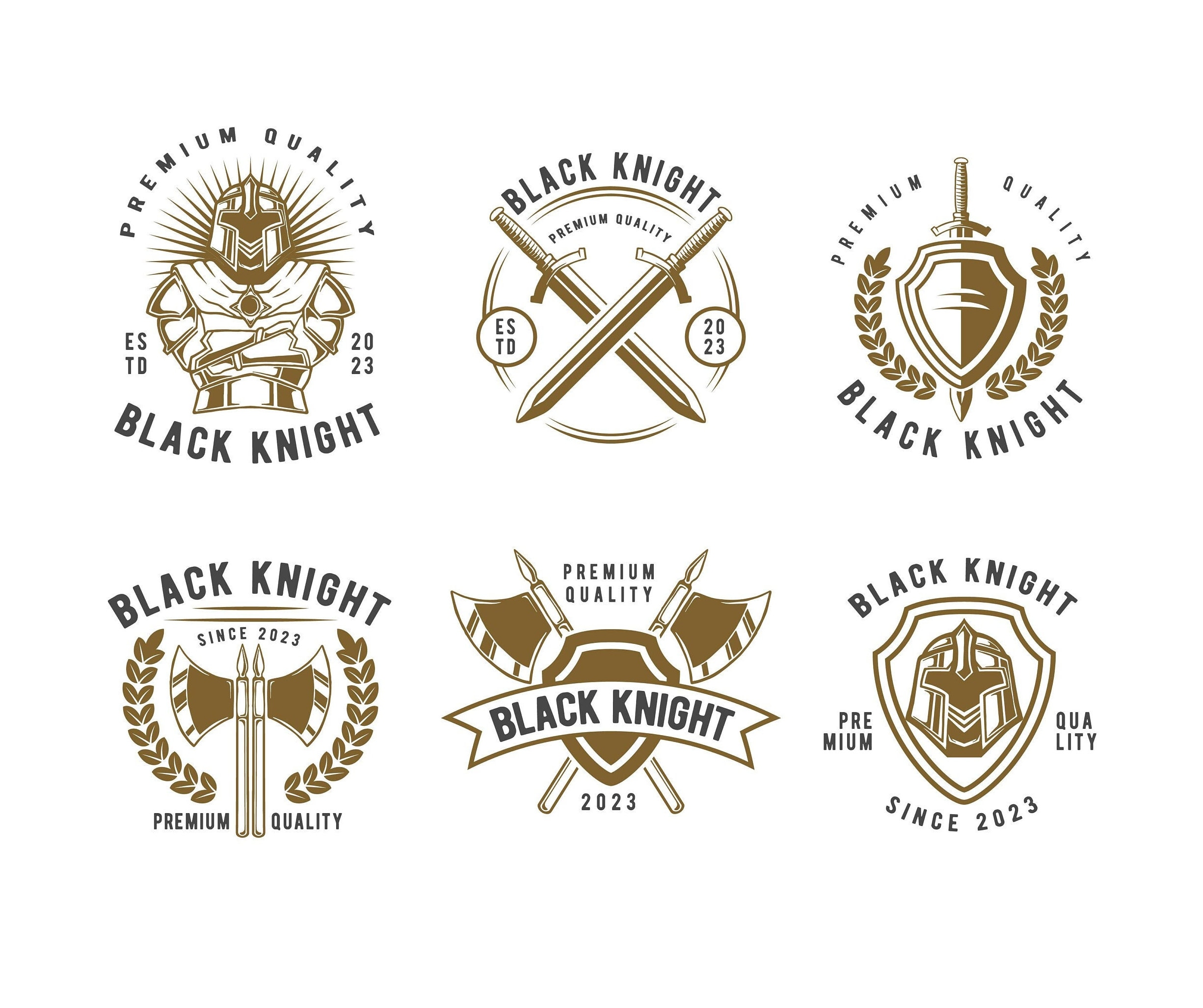 Knight Logo Bundle,instant Download. Full Vectors. 100% Editable and ...