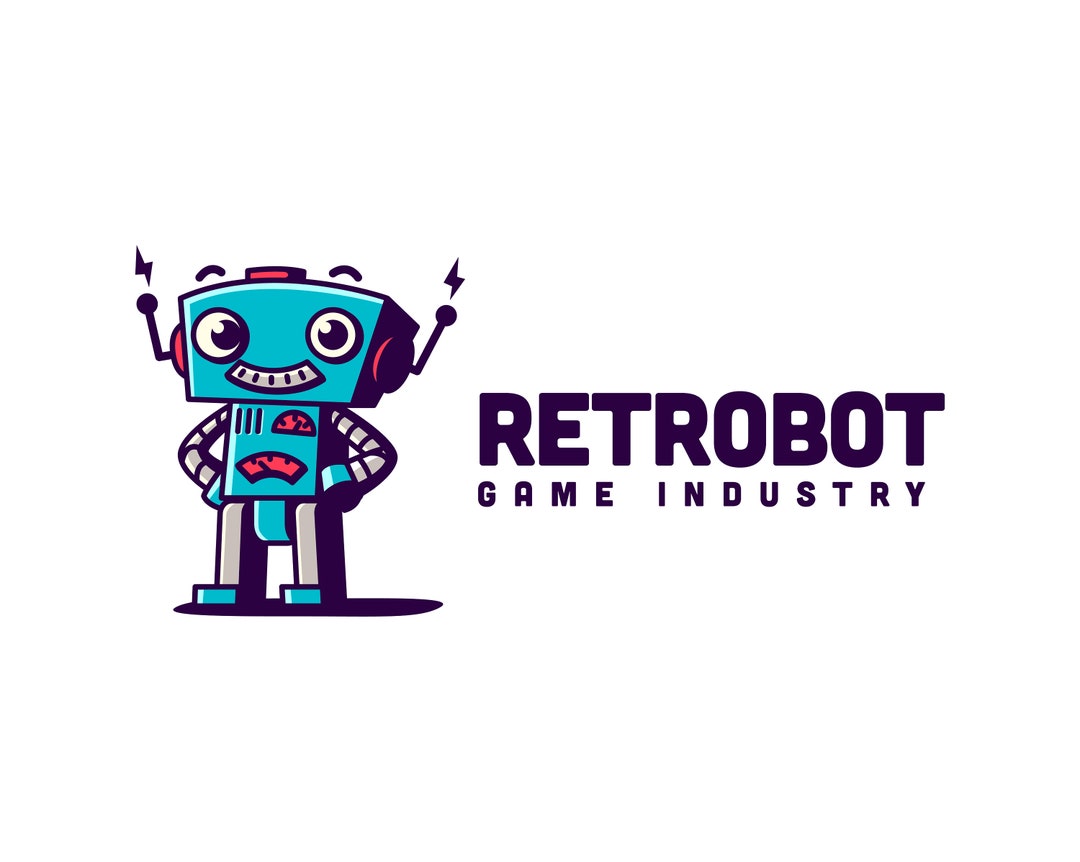 Retrobot Character Mascot Logo, Instant Download. Full Vectors. 100% ...