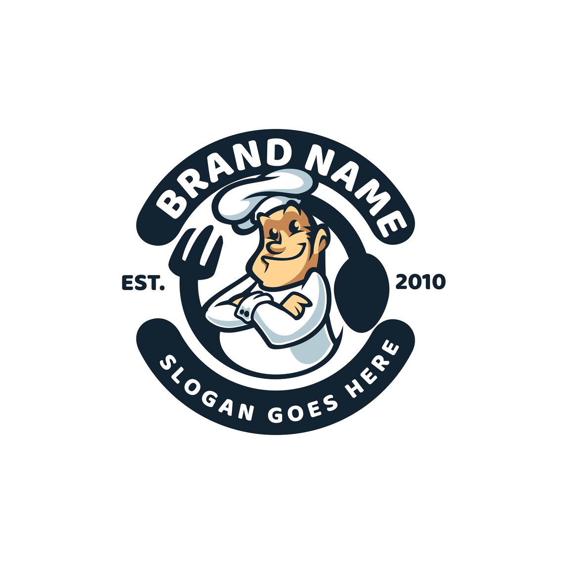 Editable Cartoon Chef Logo Design, Restaurant Logo, Food Logo, Chef ...