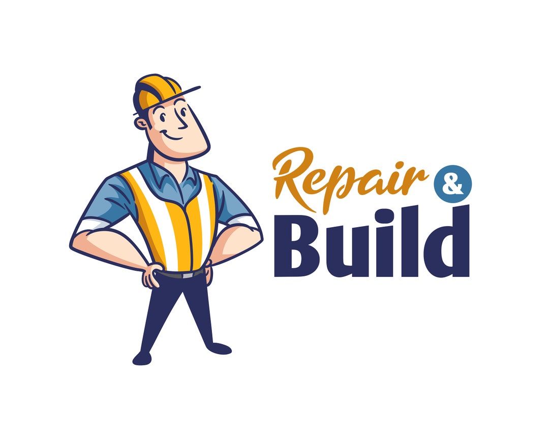 Contruction Guy Mascot Logo, Instant Download. Full Vectors. 100% ...