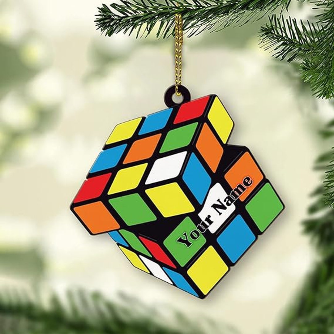 Personalized Rubiks Cube Ornament Rubik Cube Christmas - Etsy