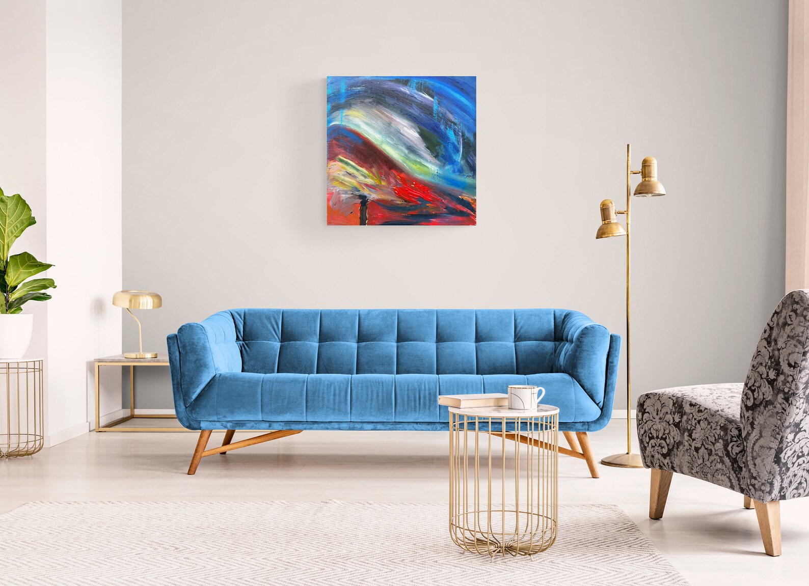 Handmade Acrylic Abstract Painting on Canvas, Custom Size Wall Art - Etsy