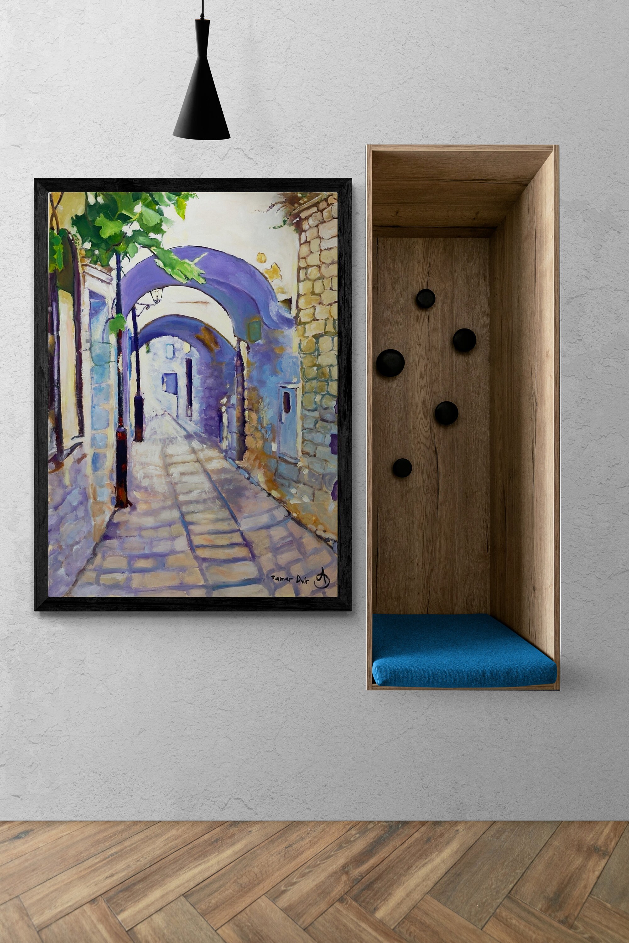 Holy City Print With Frame. Jewish Print. Israeli Art Print. Spiritual ...