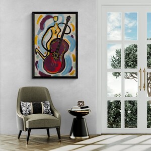 Figure of Woman With Guitar in Her Hand, in Modern Lines, in Musical ...