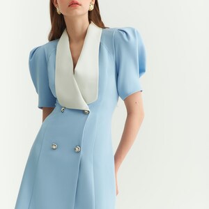 Double Breasted Dress With Contrast Collar PDF Sewing Pattern Bellamy ...