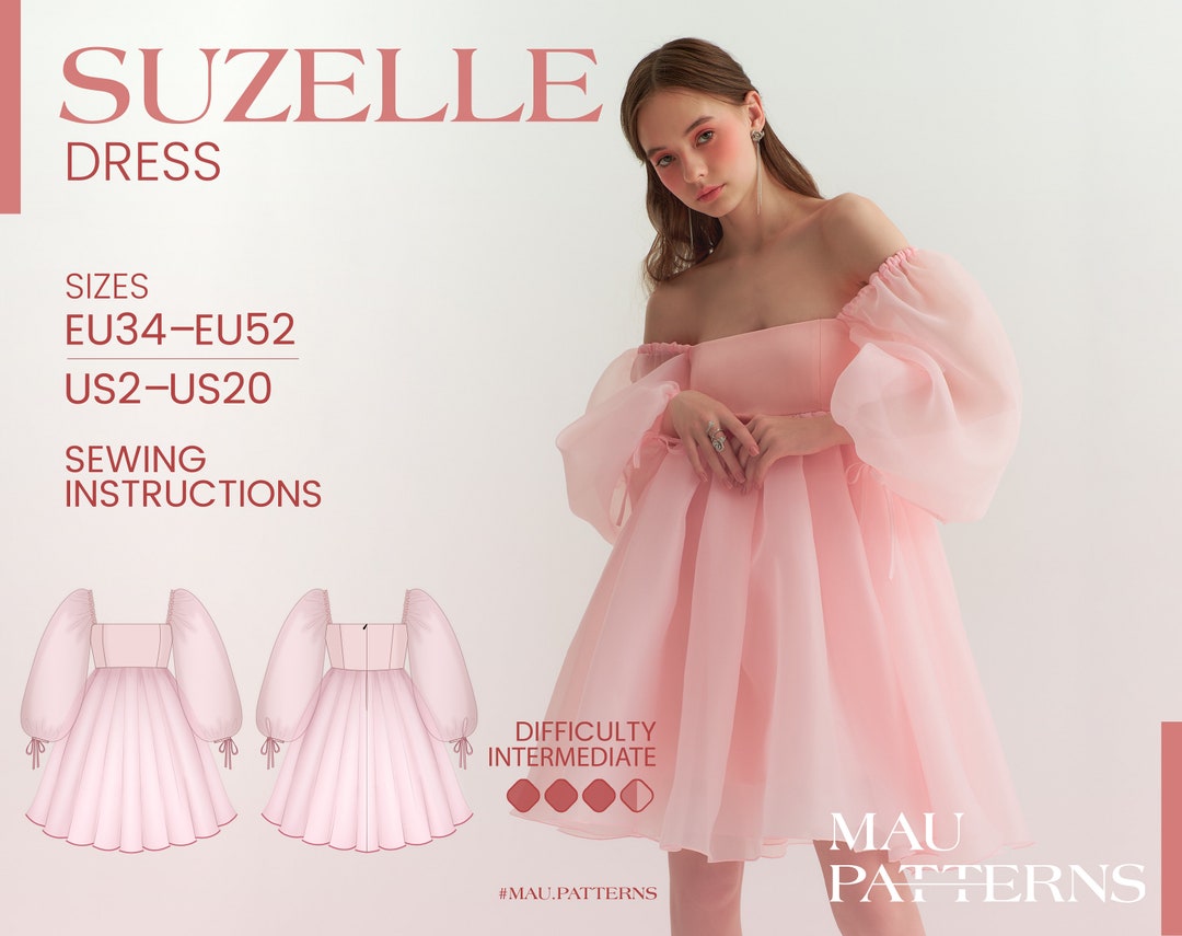 Babydoll Dress Sewing Pattern PDF Suzelle/us Sizes 2-20, Fairy Dress ...