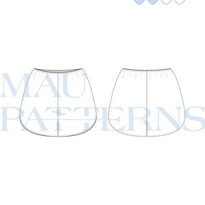 Summer Shorts PDF Sewing Pattern Piper, Elastic Waist Cotton and Linen ...