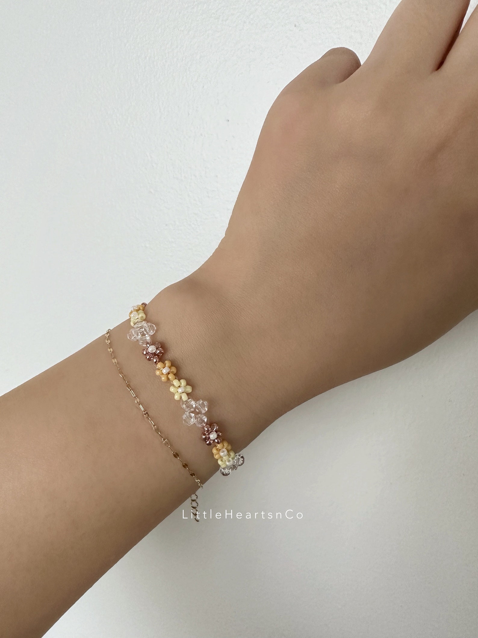 Fall Bracelets Beaded Jewelry Dainty Jewelry Flower Bracelet Gift ...