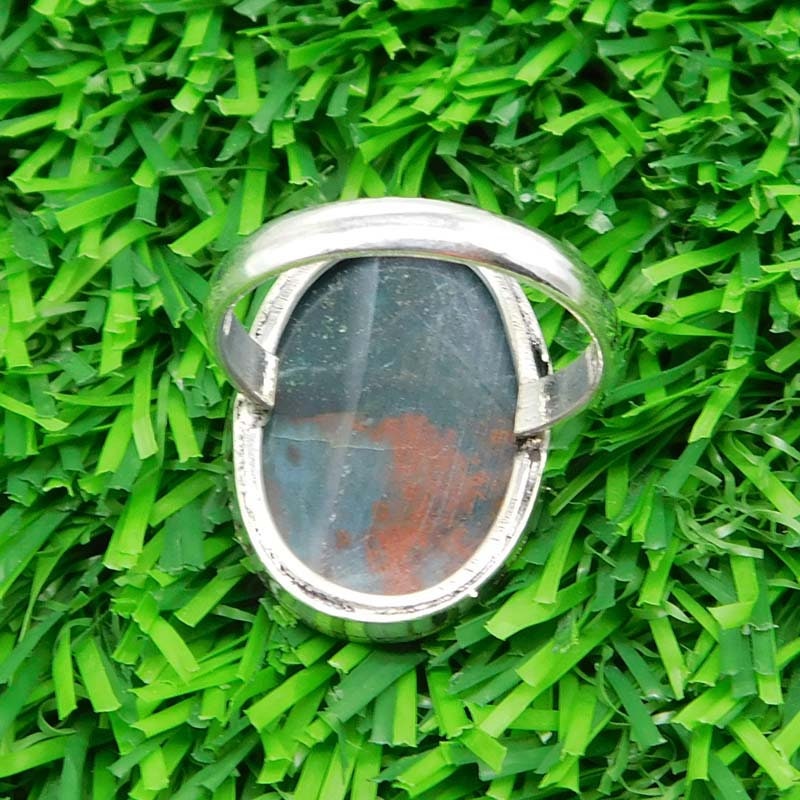 Attractive Rare Quality Natural Blood Stone Ring Healing Crystal ...