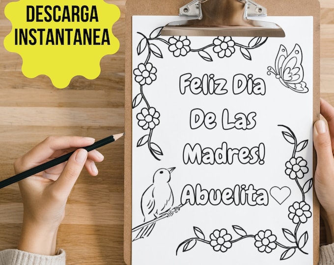 Feliz Dia De Las Madre's Abuelita Grandma Mother's Day Printable Kid's ...