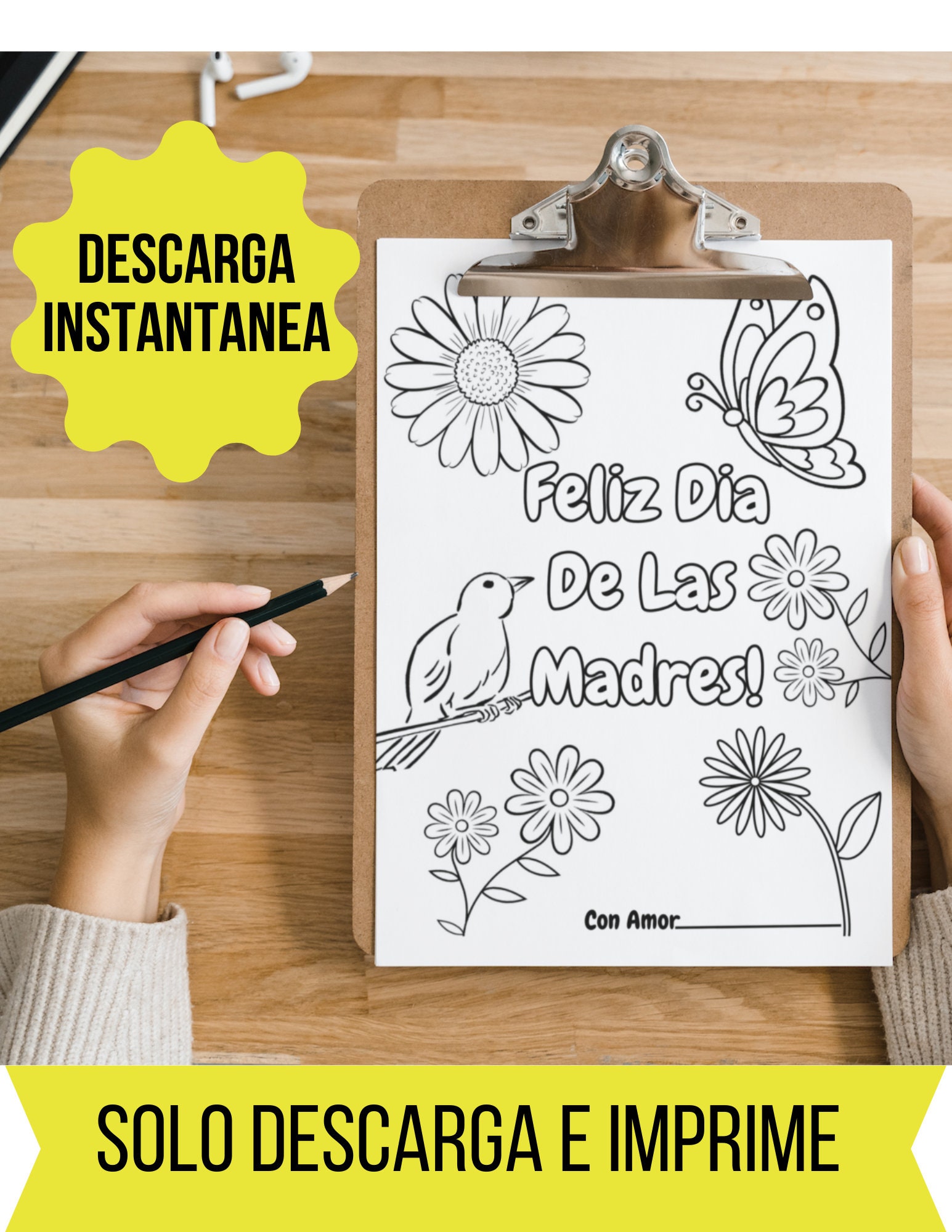 Happy Mothers Day In Spanish Coloring Pages