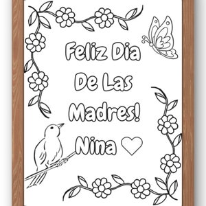 Feliz Dia De Las Madre's Madrina| Nina| Mother's Day Printable | Kid's ...