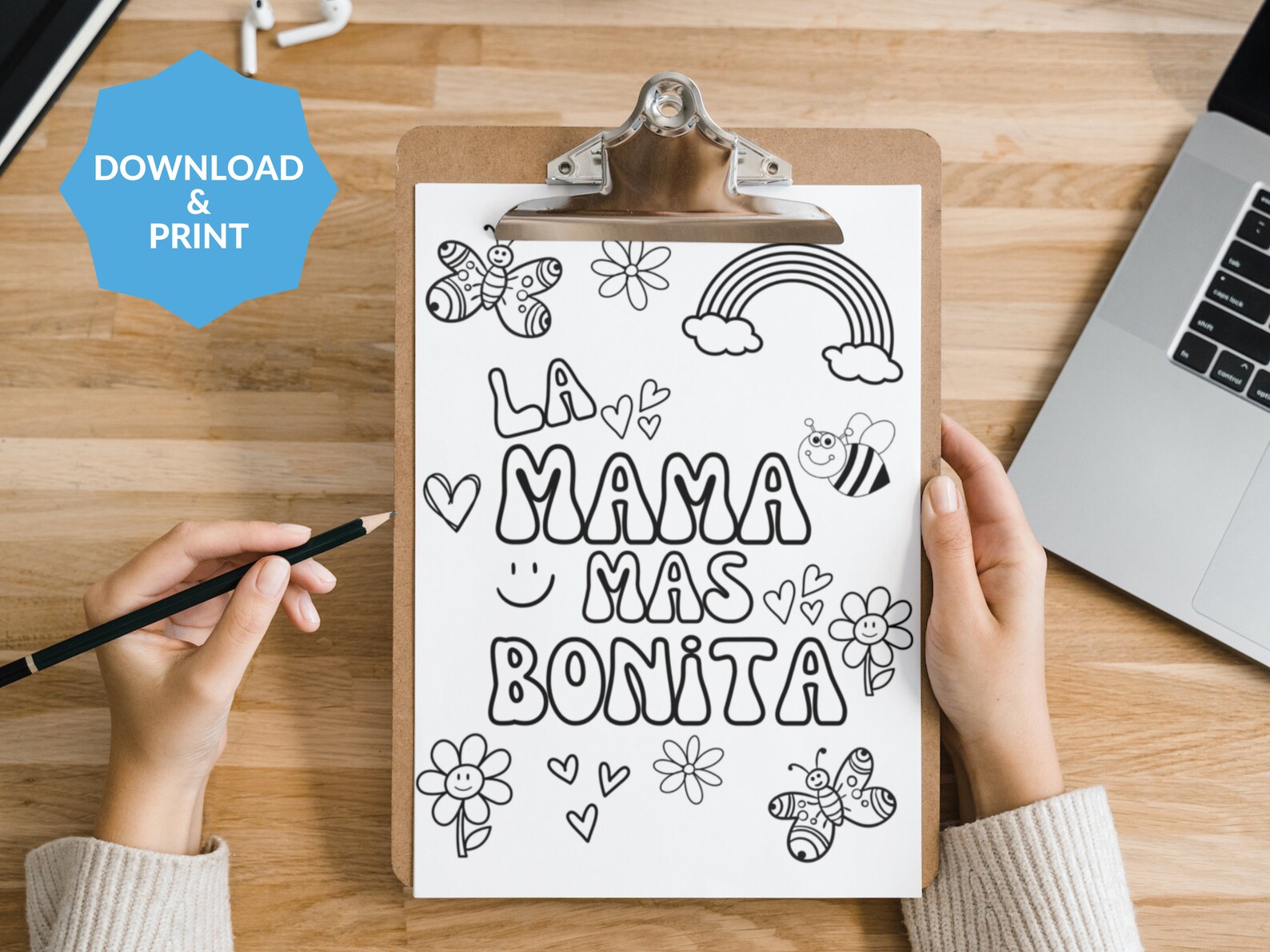 Coloring Page | La Mama Mas Bonita | Karol G Theme | Feliz Dia De Las ...