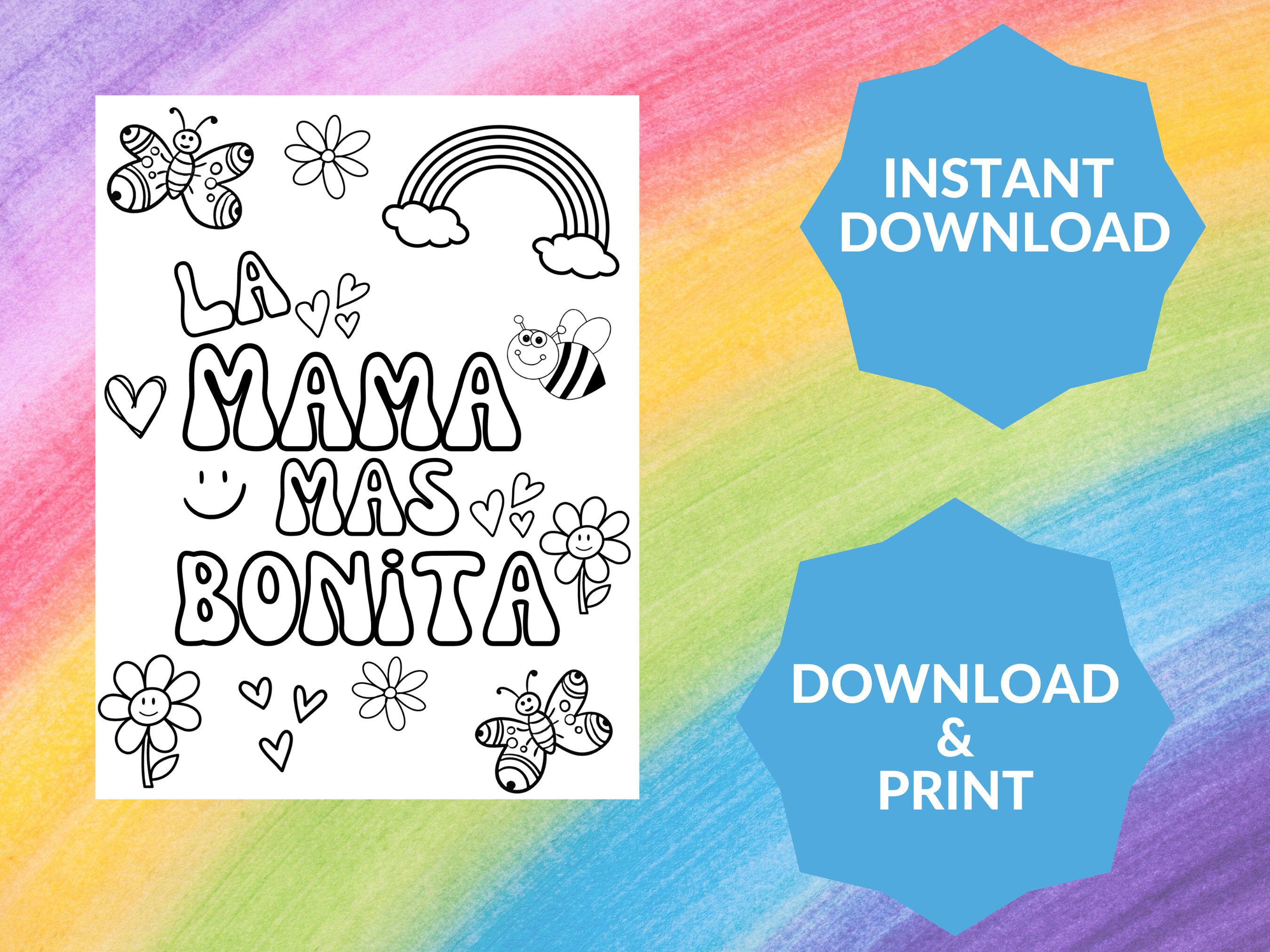 Coloring Page | La Mama Mas Bonita | Karol G Theme | Feliz Dia De Las ...