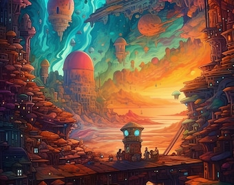 Psychedelic Wonderland 5 Digital Art Instant Digital Download Printable ...