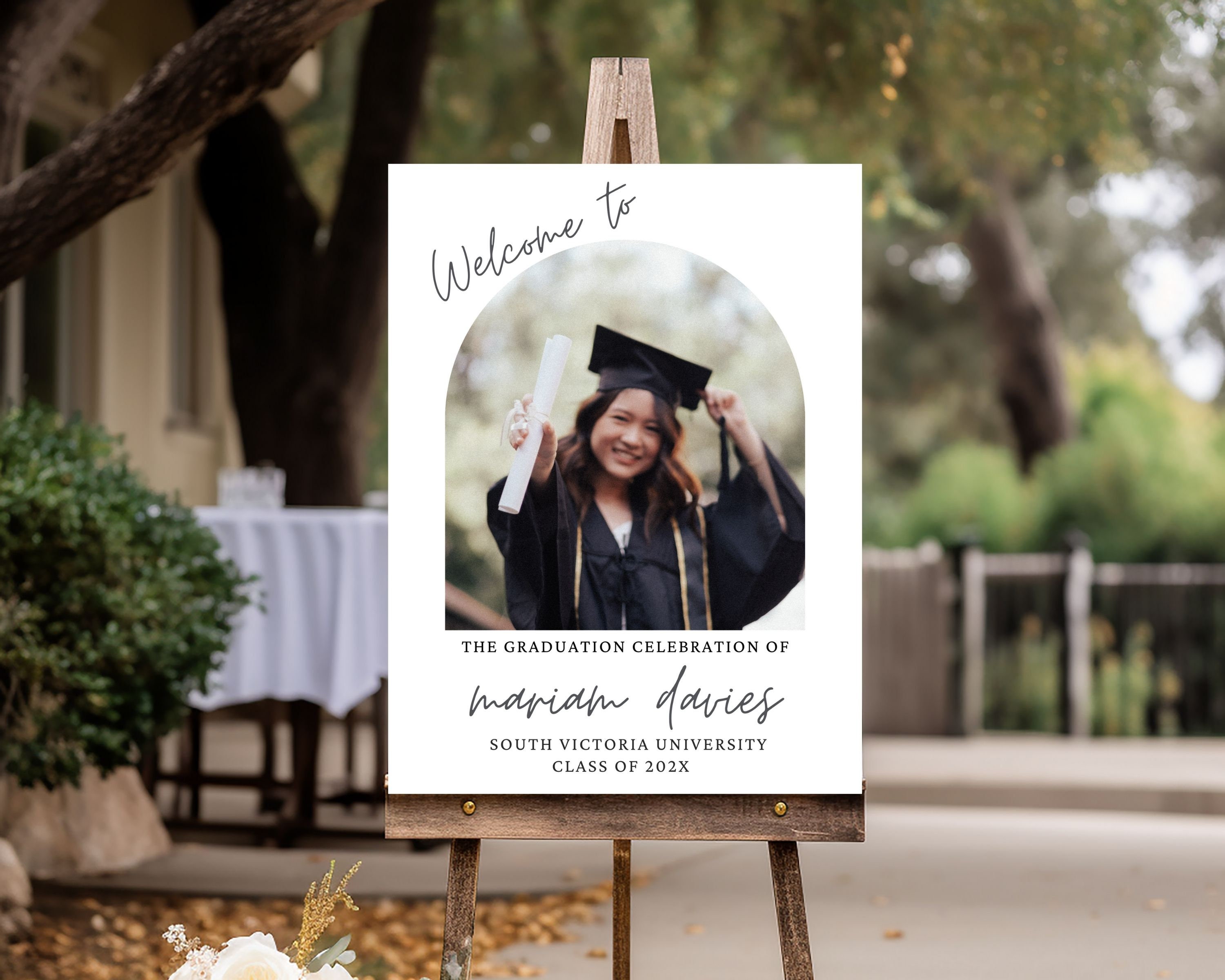 Graduation Welcome Sign Template With Picture,digital Download ...