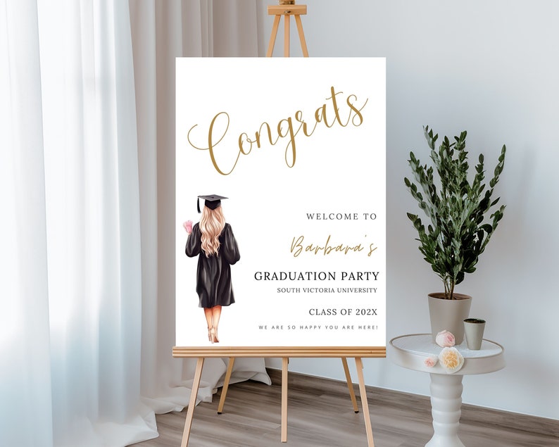 Graduation Party Welcome Sign Template,digital Download, Editable and ...