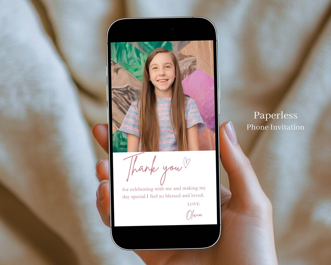 Photo Birthday Thank You E-card Template, Canva (digital Download) - 06 ...