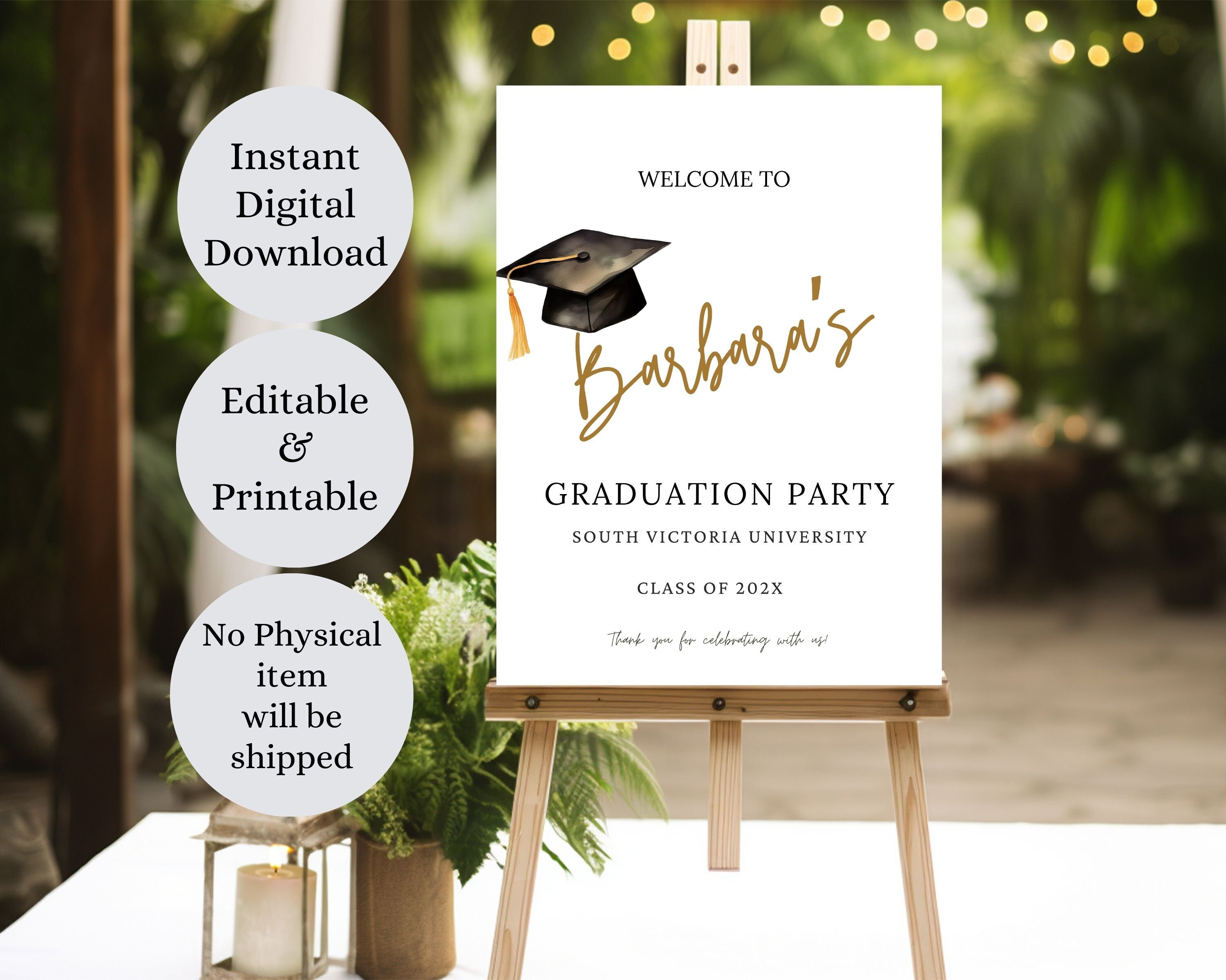 Graduation Welcome Sign Template,digital Download, Editable and ...