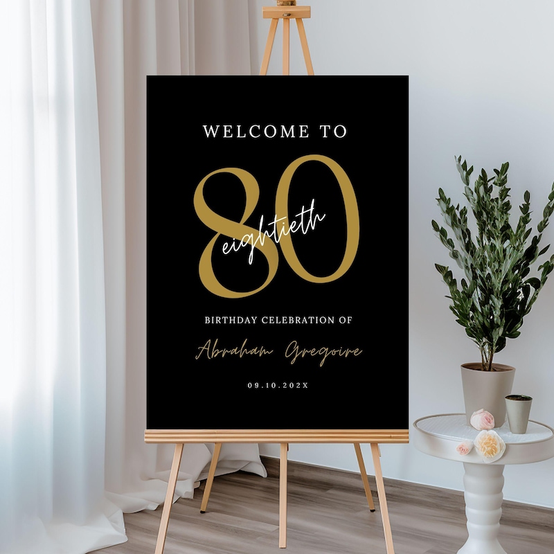 80th Birthday Sign - Etsy