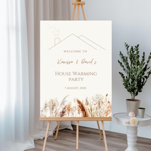 Housewarming Welcome Sign Template, Editable Printable Customized New ...