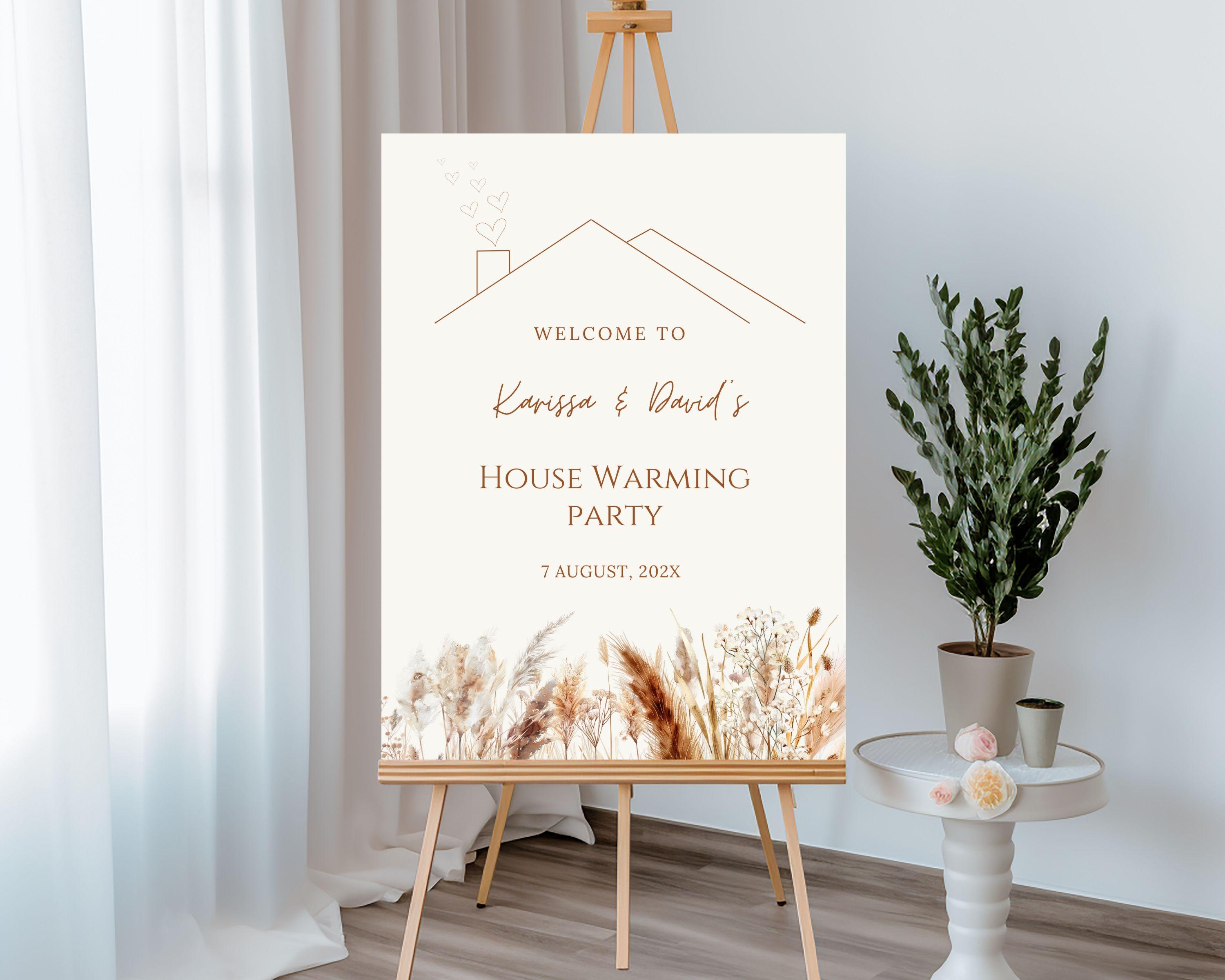 Housewarming Welcome Sign Template, Editable Printable Customized New ...