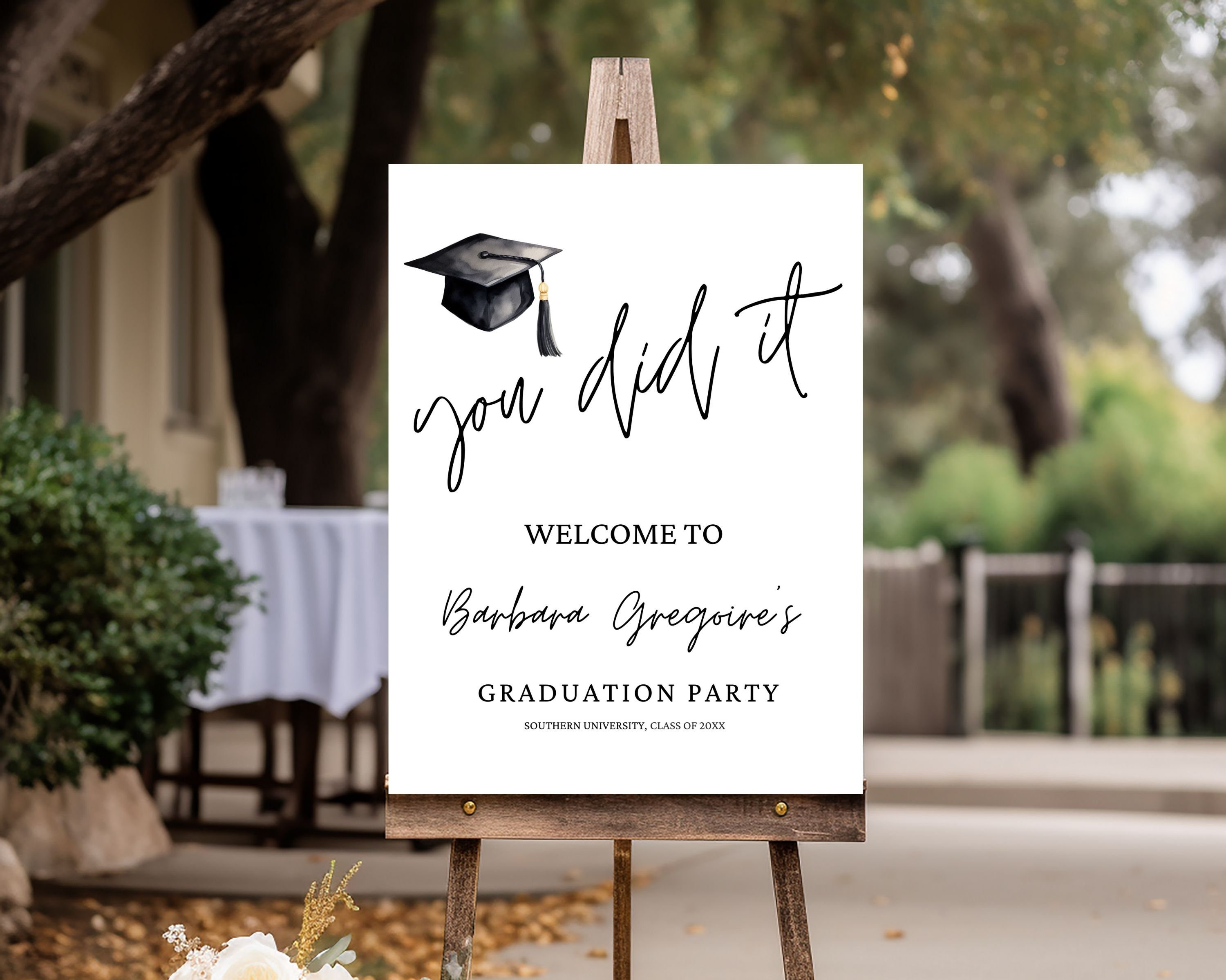 Graduation Welcome Sign Template,modern & Minimalistic, Editable and ...