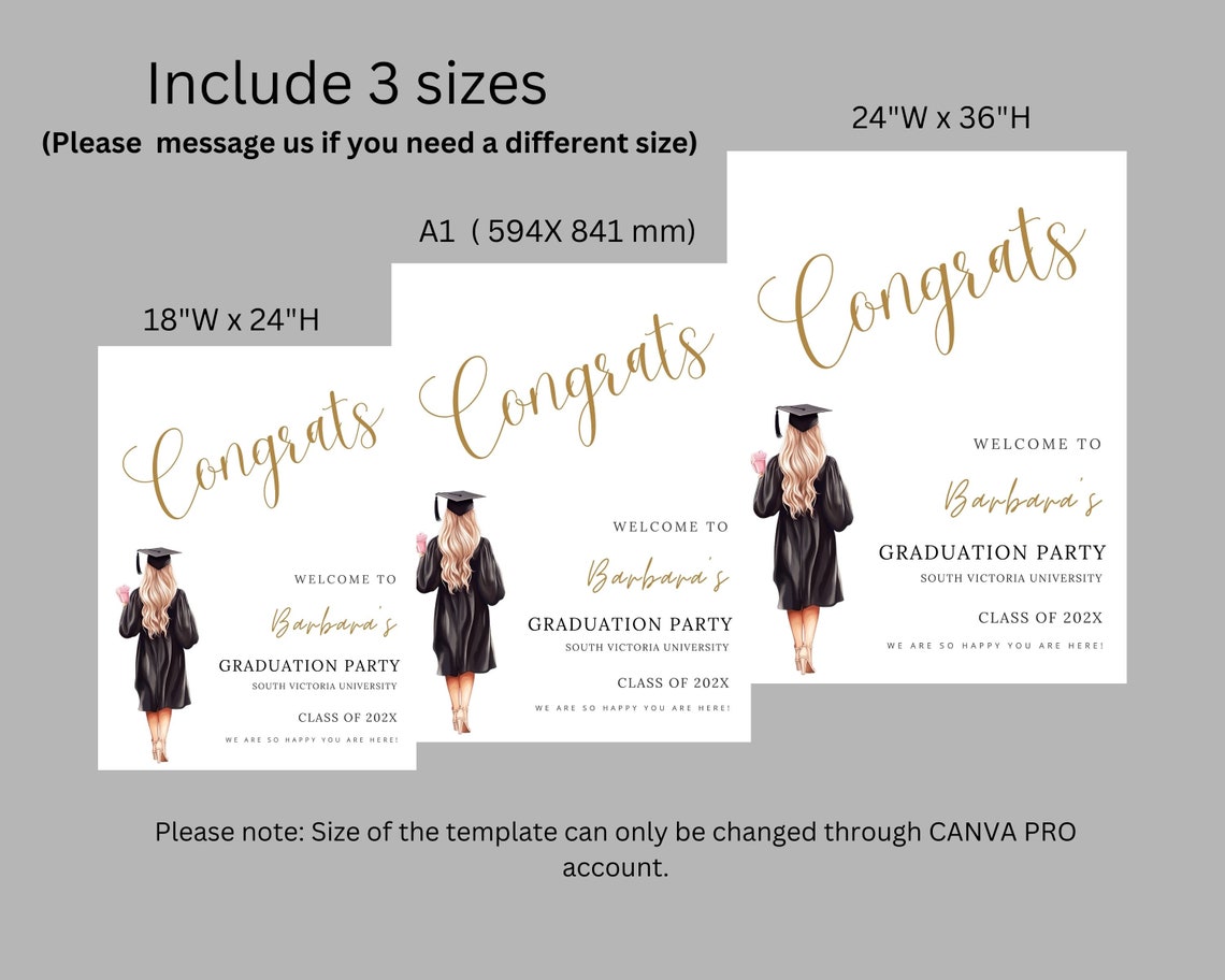 Graduation Party Welcome Sign Template,digital Download, Editable and ...