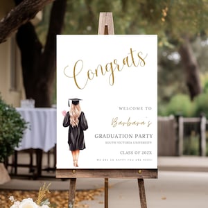 Graduation Party Welcome Sign Template,digital Download, Editable and ...