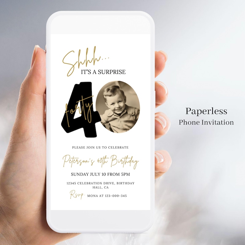 Surprise 40th Man Invite - Etsy