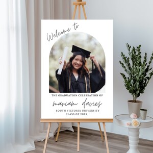 Graduation Welcome Sign Template With Picture,digital Download ...