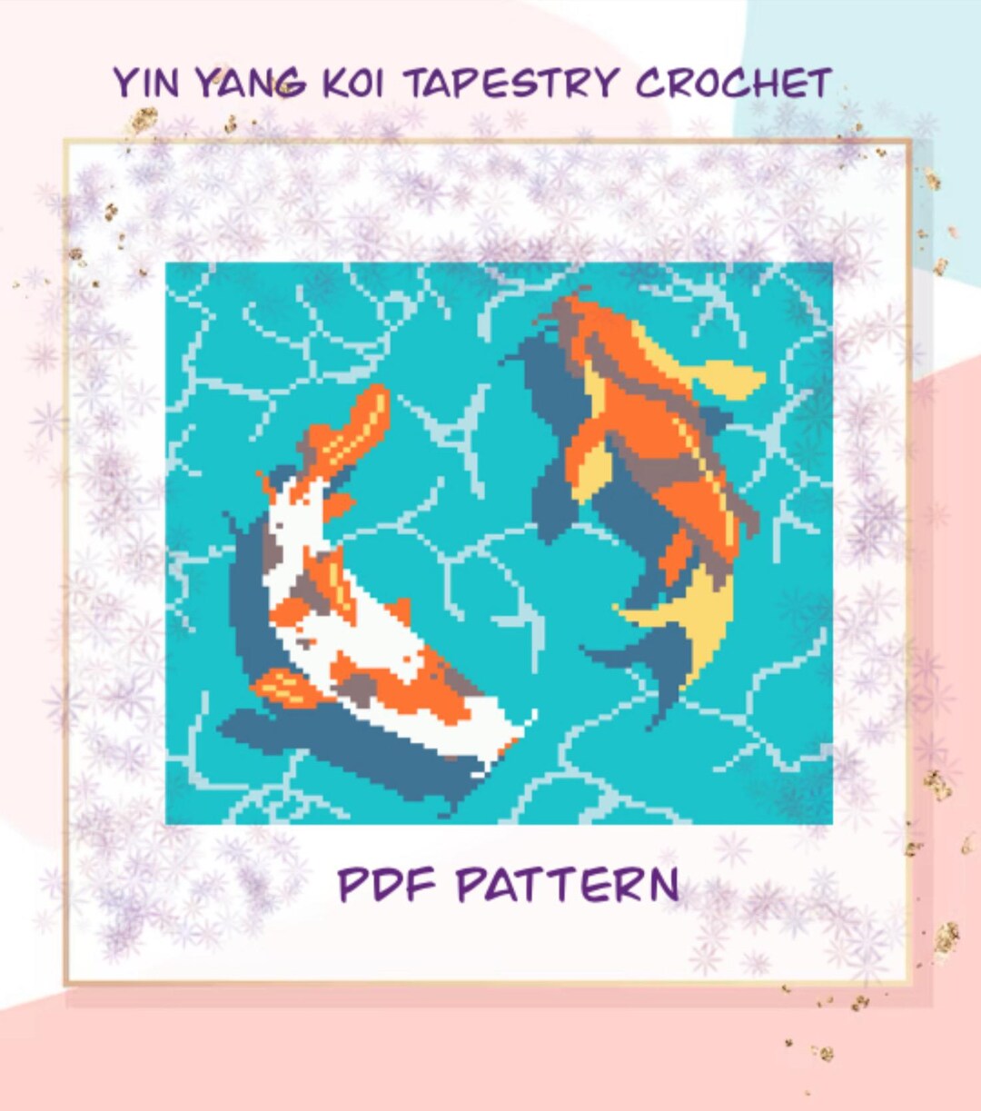 Crochet Tapestry Pattern Yin Yang Koi - Etsy