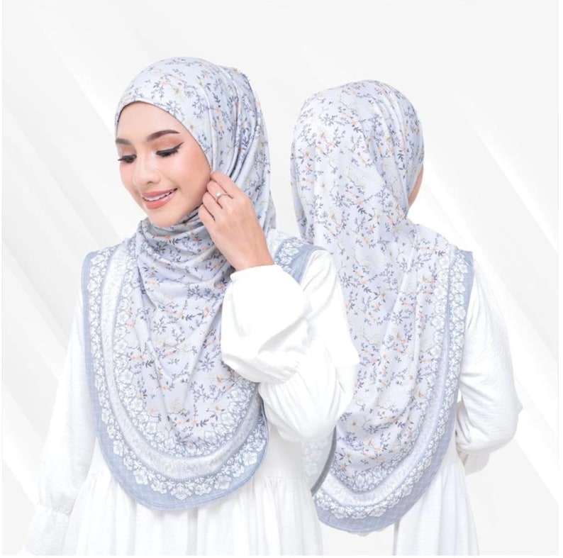 Printed Twist Instant Hijab | Fits XL, XXL | Neatly Stitched Edges ...