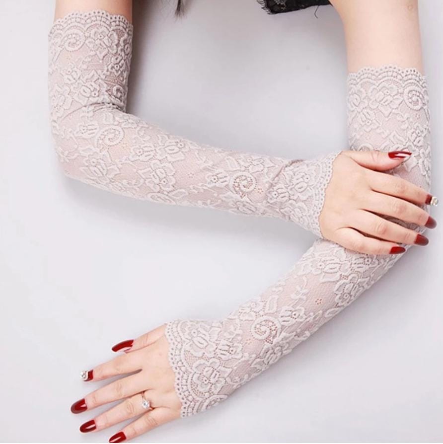 Lace Arm Sleeves | UV Sun Protection Fingerless Gloves | Cottagecore ...