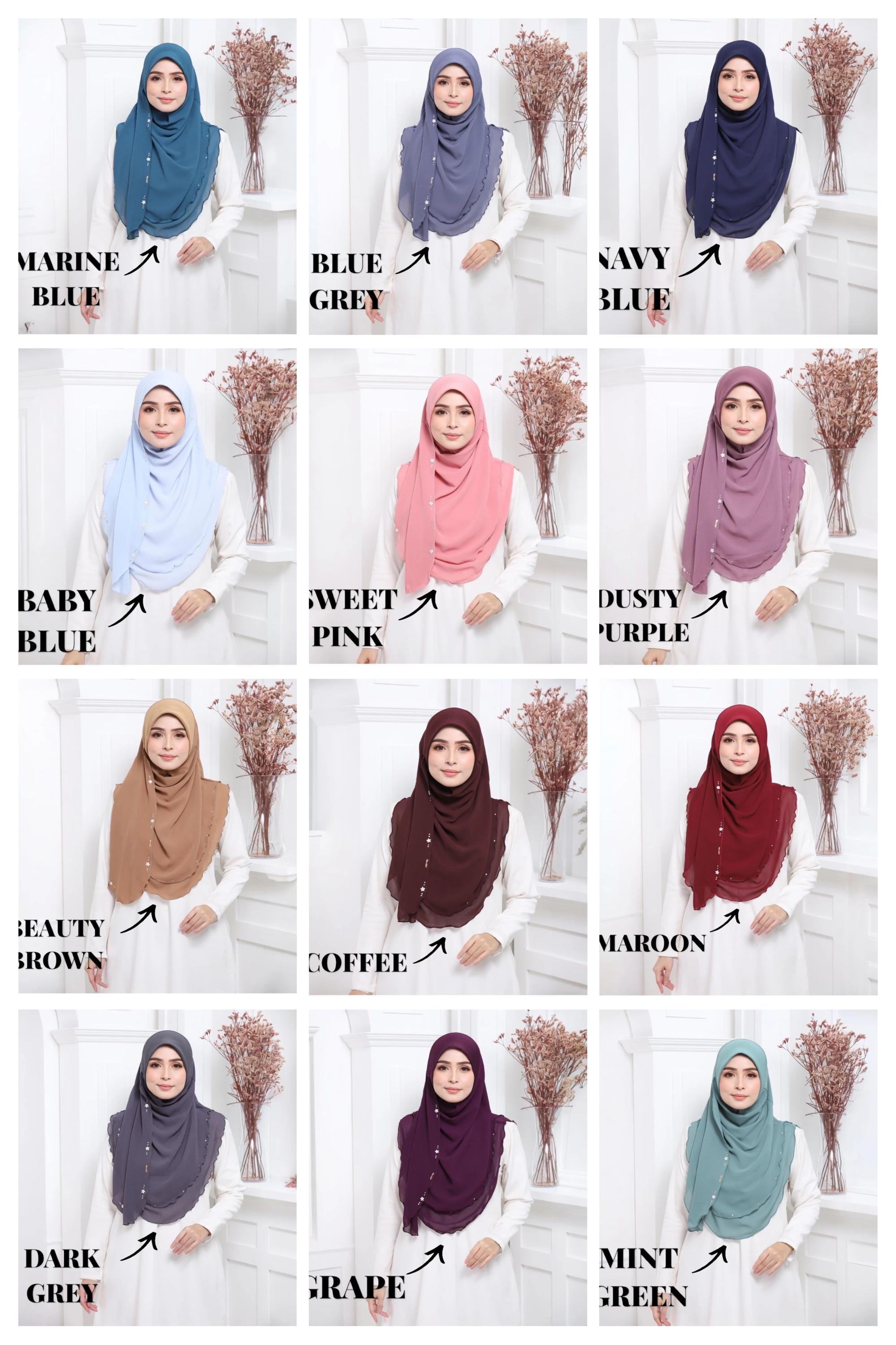 2-layer Instant Hijab | Fits XL, XXL | Neatly Stitched Edges | Slip on ...