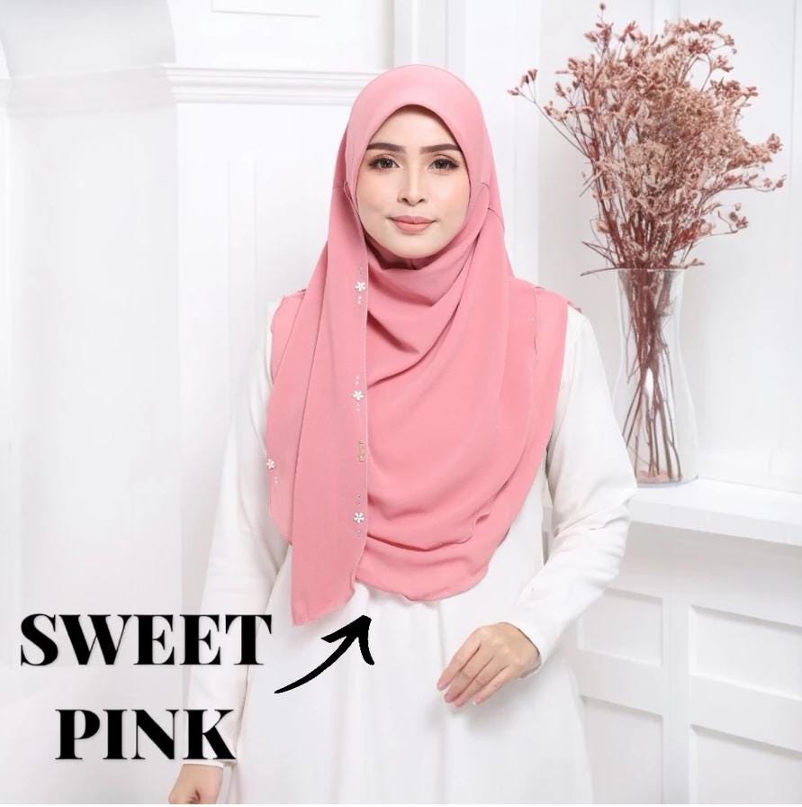 2-layer Instant Hijab | Fits XL, XXL | Neatly Stitched Edges | Slip on ...