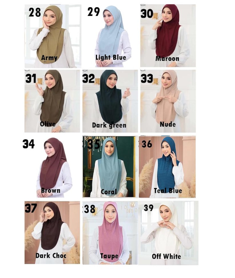 Instant Hijab | Premium Moss Crepe | Slip-on Hijab | Ready-to-wear ...
