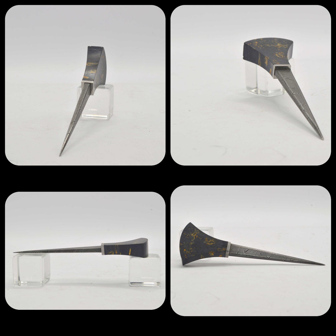 Awl Bodkin Hair Stick Damaskus Steel Exclusive Fenrirknive Tool for ...