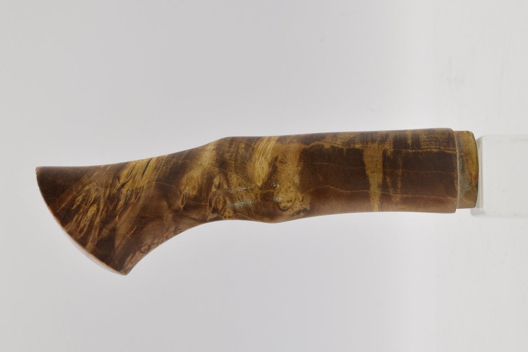 Exclusive Carved Handle for Knife - Maple Burl Stabilized - Etsy