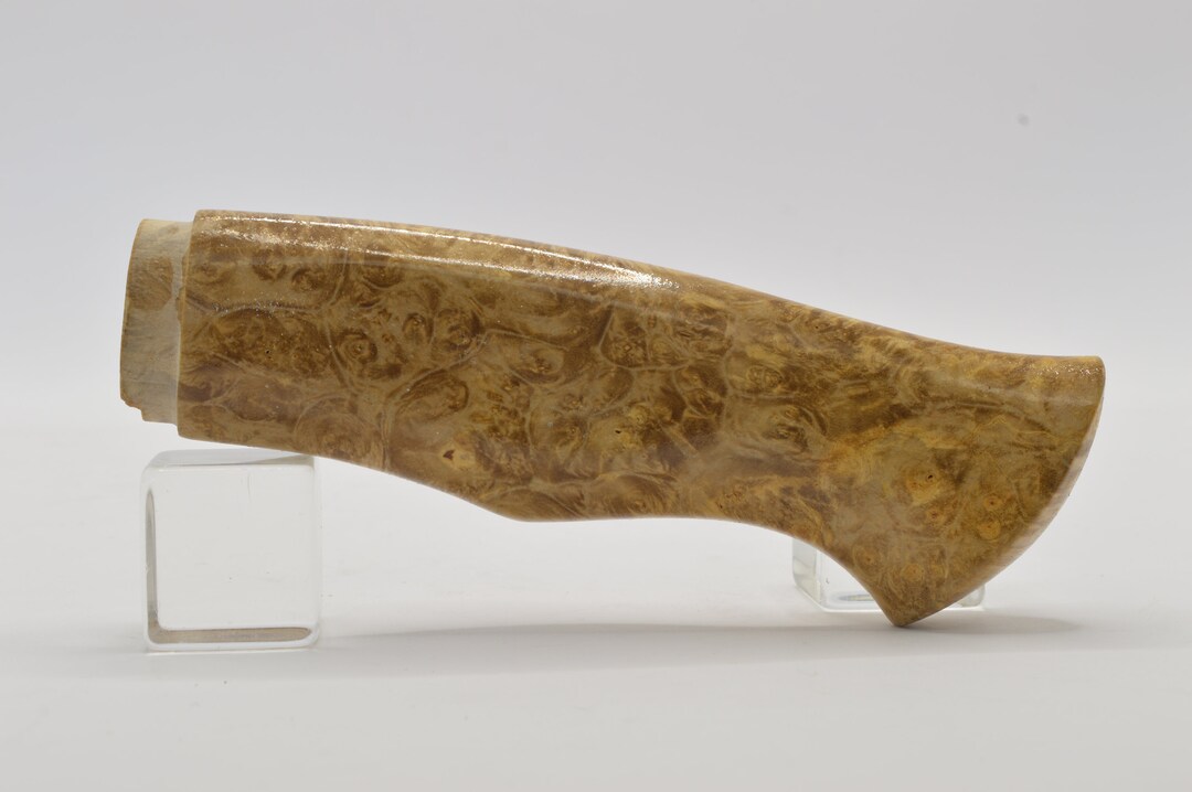 Exsotic Bone Color Carved Handle for Knife HANDGRIFF B2 Maple Burl ...