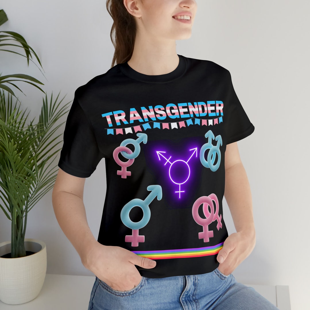 Transgender Symbols Neon T Shirt Design 2 Trans Symbols T - Etsy