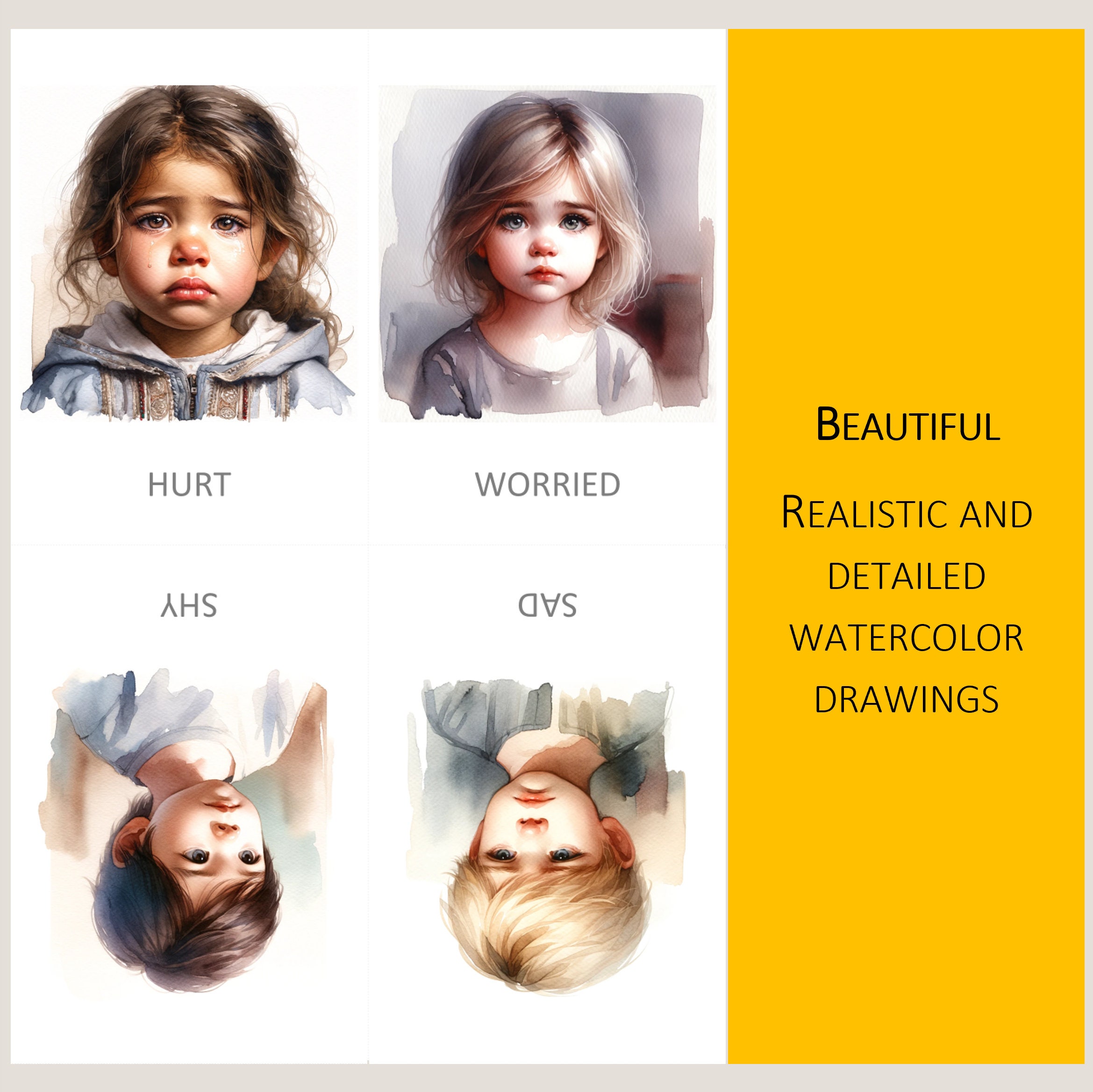 Kids Emotions Flashcards | Printable Montessori Feeling Cards ...