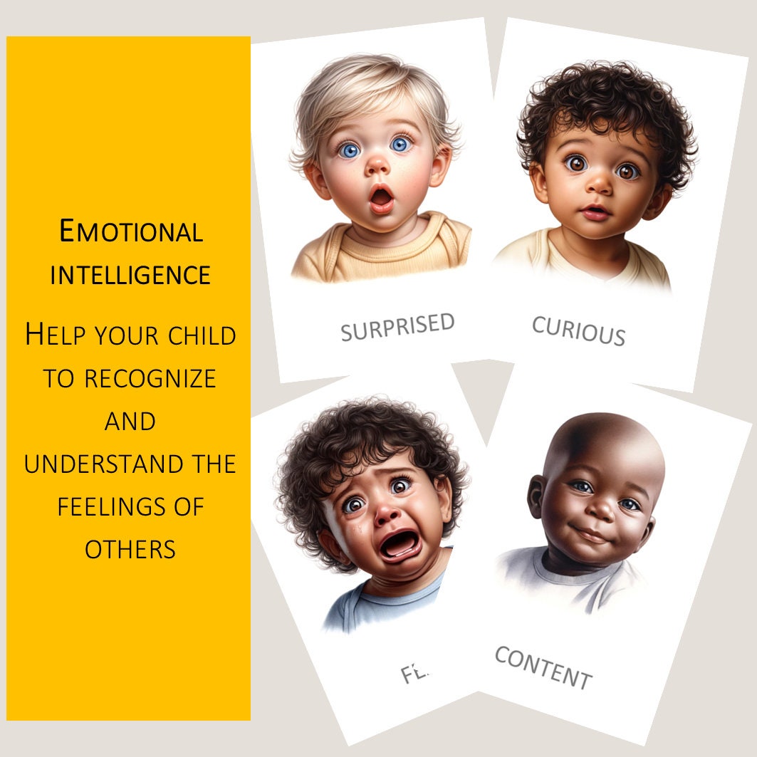Emotion Cards for Babies and Toddlers | Real Baby Faces | Feelings ...