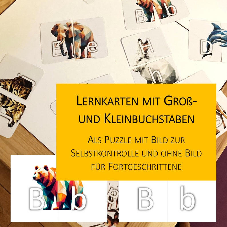Alphabet Poster | Tiere A-Z | Lernkarten | ABC Bild | DIN A4 A3 ...