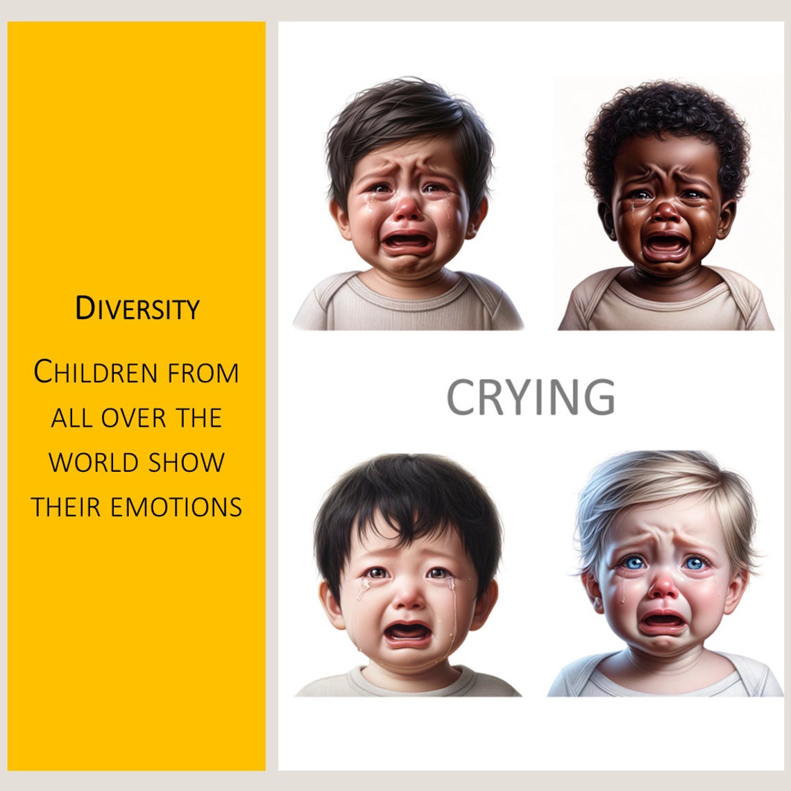 Emotion Cards for Babies and Toddlers | Real Baby Faces | Feelings ...