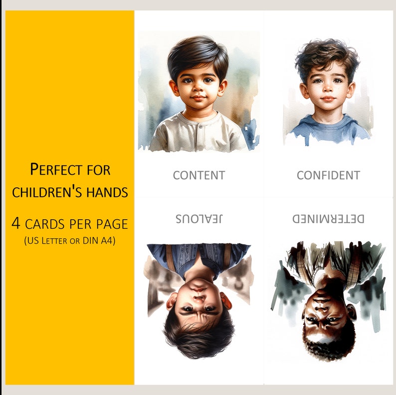 Kids Emotions Flashcards | Printable Montessori Feeling Cards ...