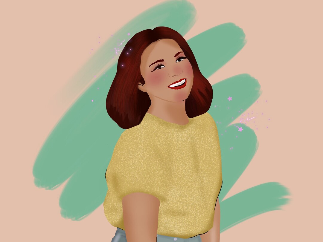 Custom Colourful Portrait of Yourself, Customized Portrait of Yourself ...